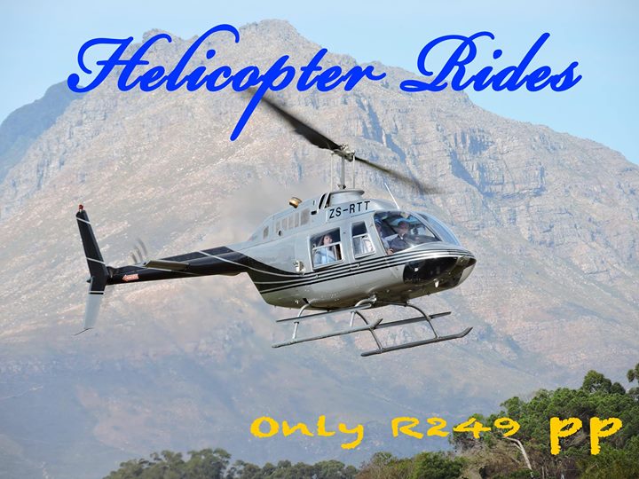 Heli Rides at Slaley Wine estate, Stellenbosch for ONLY R249 pp ...