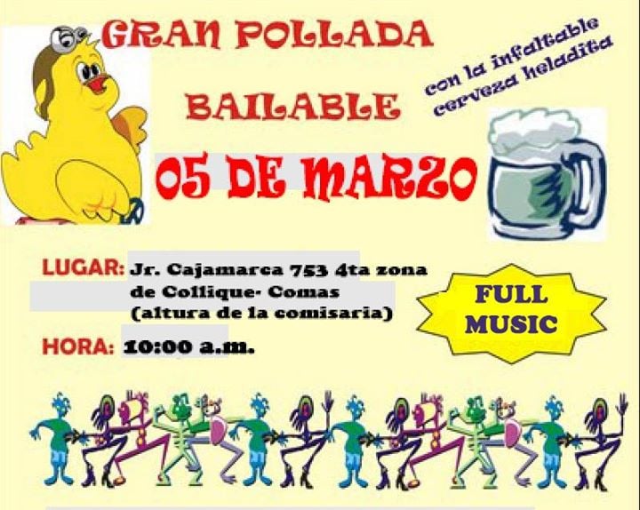 Gran Pollada Bailable at Jr. Cajamarca Nº 755 Collique - Comas