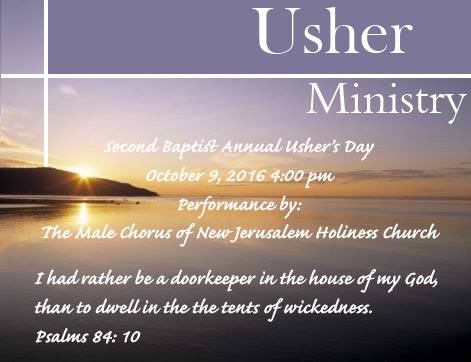 Annual Ushers Day at Second Baptist Church Homestead, PA, Homestead