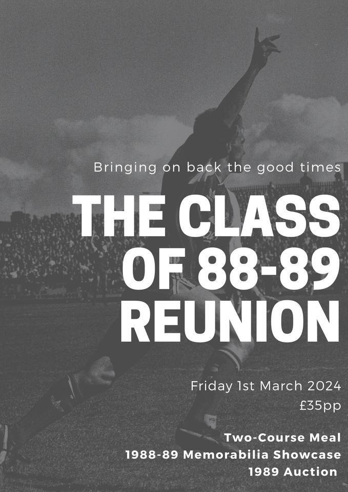 The Class of 88/89 Reunion, Crewe Alexandra Football Stadium, 1 March ...