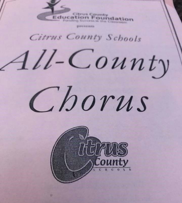 All-County Chorus Concert, Curtis Peterson Auditorium, Lecanto, 23 ...
