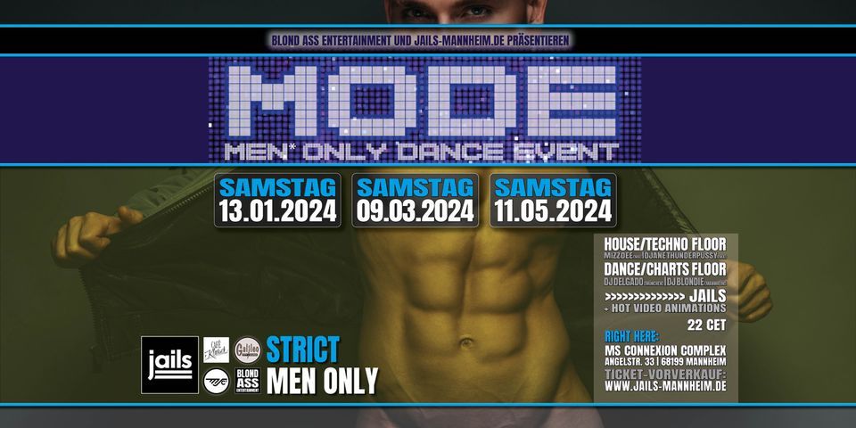 MODE - Men Only Dance Event, MS Connexion Complex, Mannheim, 13 January ...