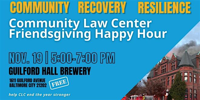 Friendsgiving Recovery Happy Hour, Guilford Hall Brewery, Baltimore, 19 ...