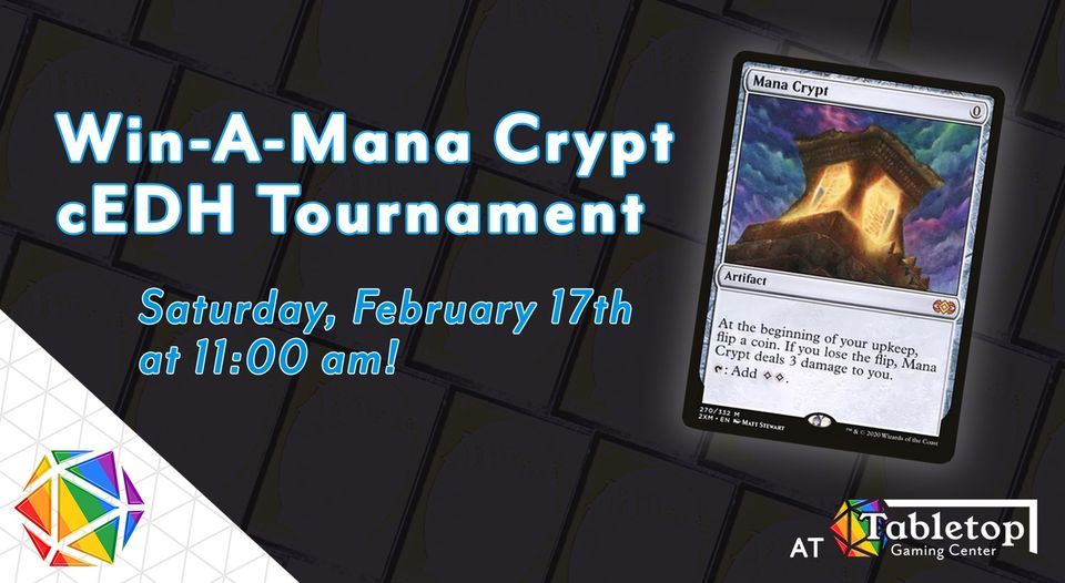 Win-A-Mana Crypt cEDH Tournament, 741 New Britain Ave Newington, CT ...