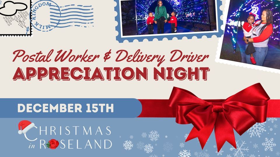 Postal Worker & Delivery Driver Night, Christmas in Roseland ...