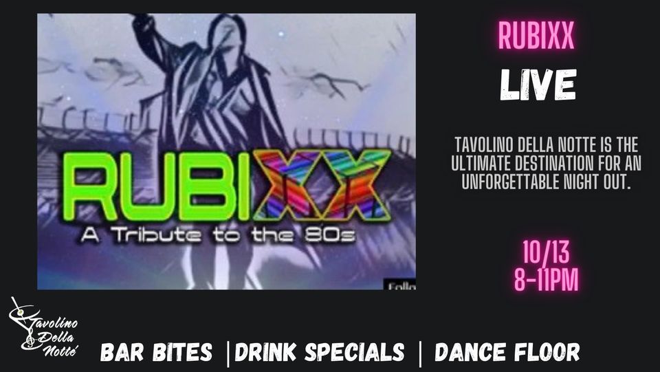 RUBIXX LIVE, Tavolino Della Notte, Coral Springs, 13 October 2023 ...