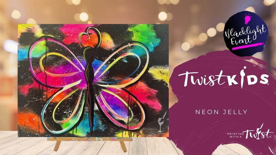 Family Blacklight Event! Ages 5+ Drippy Neon Butterfly, 100 Tall Pines ...