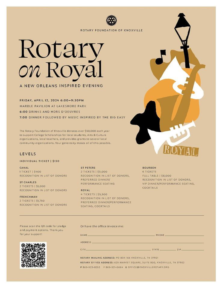 Rotary on Royal, Lakeshore Park, Knoxville, 12 April 2024 | AllEvents.in