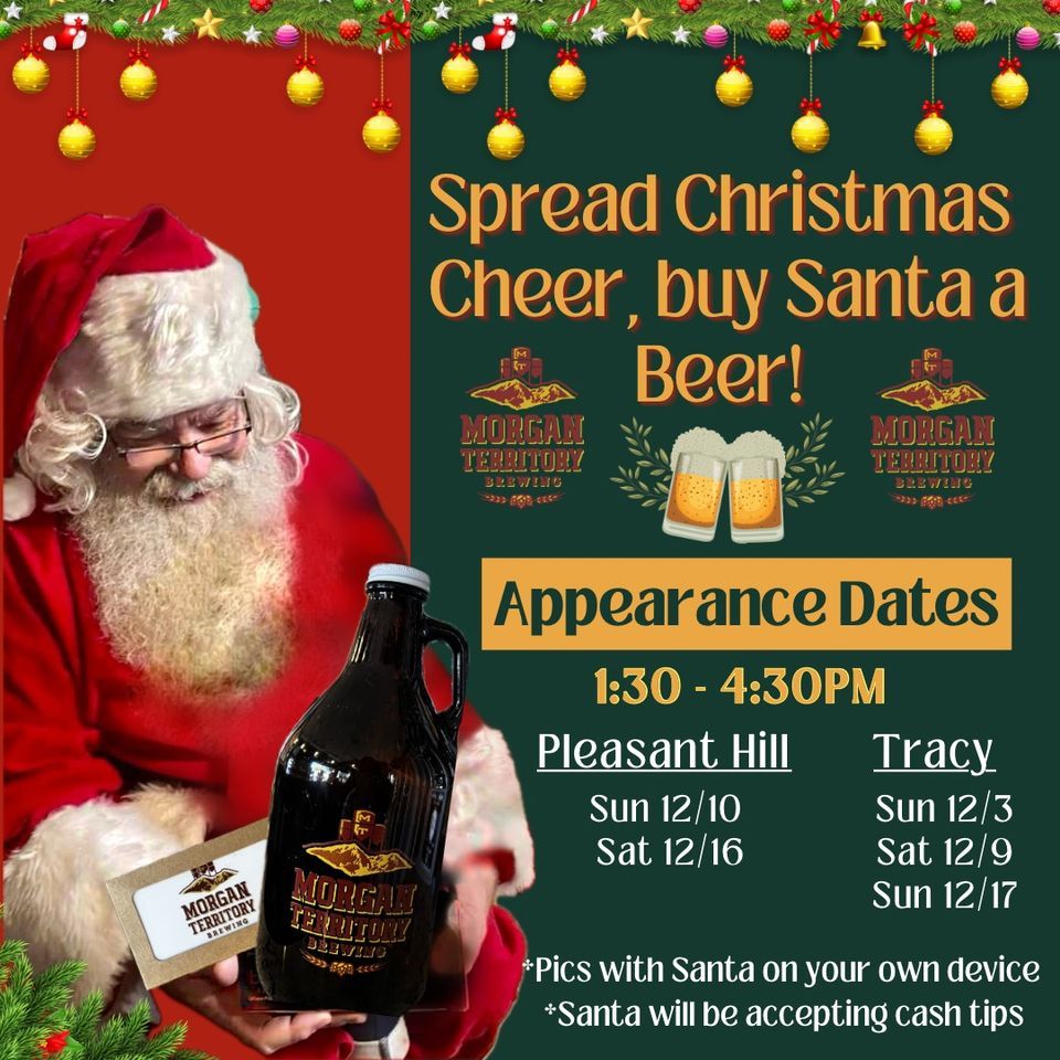Santa Cheer, MTB Beer ~ Pictures with Santa , Morgan Territory Brewing ...