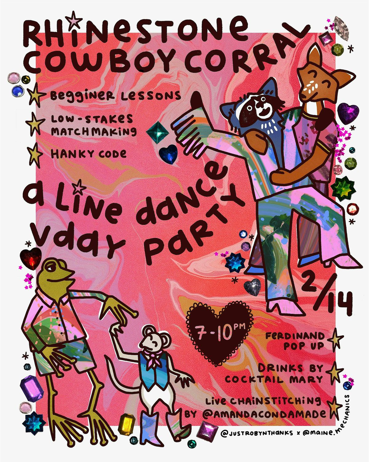 Rhinestone Cowboy Corral | Line Dance Party, Mechanics' Hall, Portland ...
