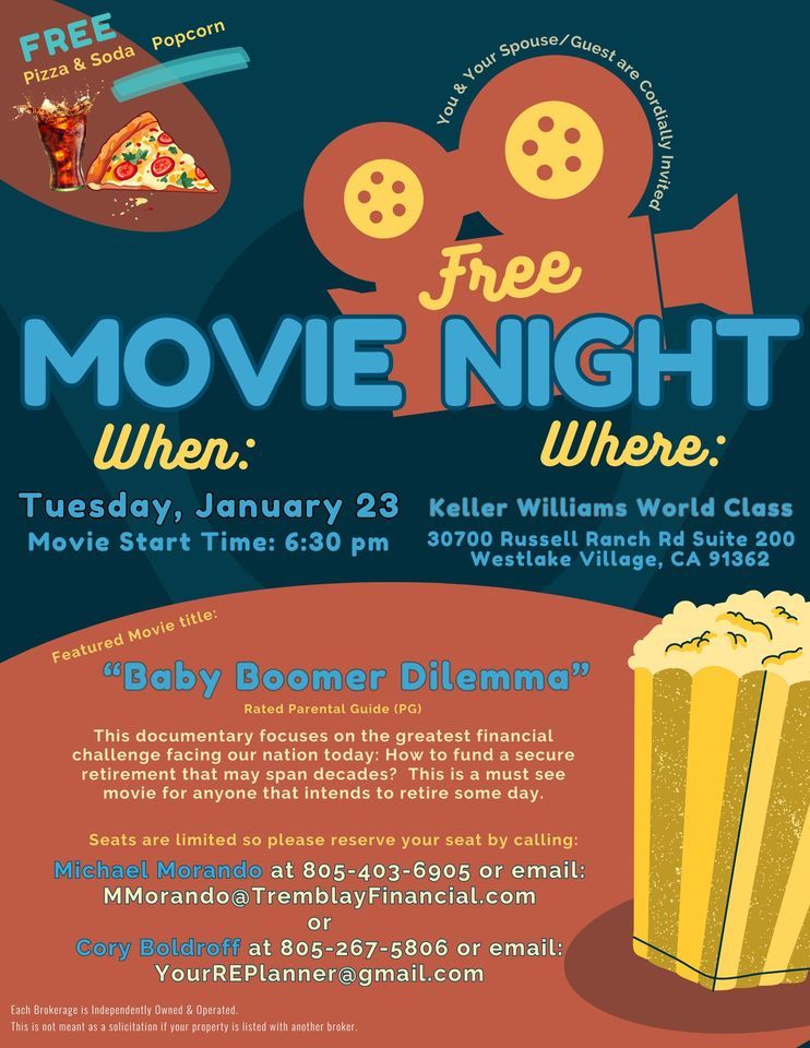Join Us for a Free Movie Viewing of "Baby Boomer Dilemma" Hosted by ...