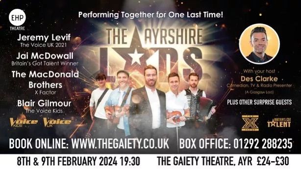 Ayrshire Lads, The Gaiety, Ayr, 7 February to 9 February | AllEvents.in