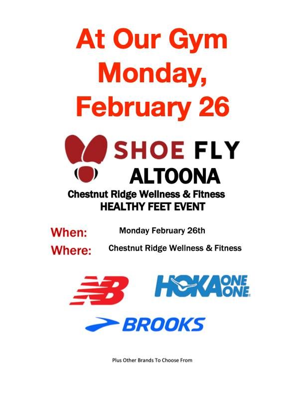 Shoe Fly at Our Gym, Chestnut Ridge Wellness & Fitness, Alum Bank, 26 ...