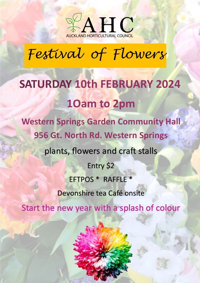 Festival of Flowers, Western Springs Garden Community Hall, Auckland ...