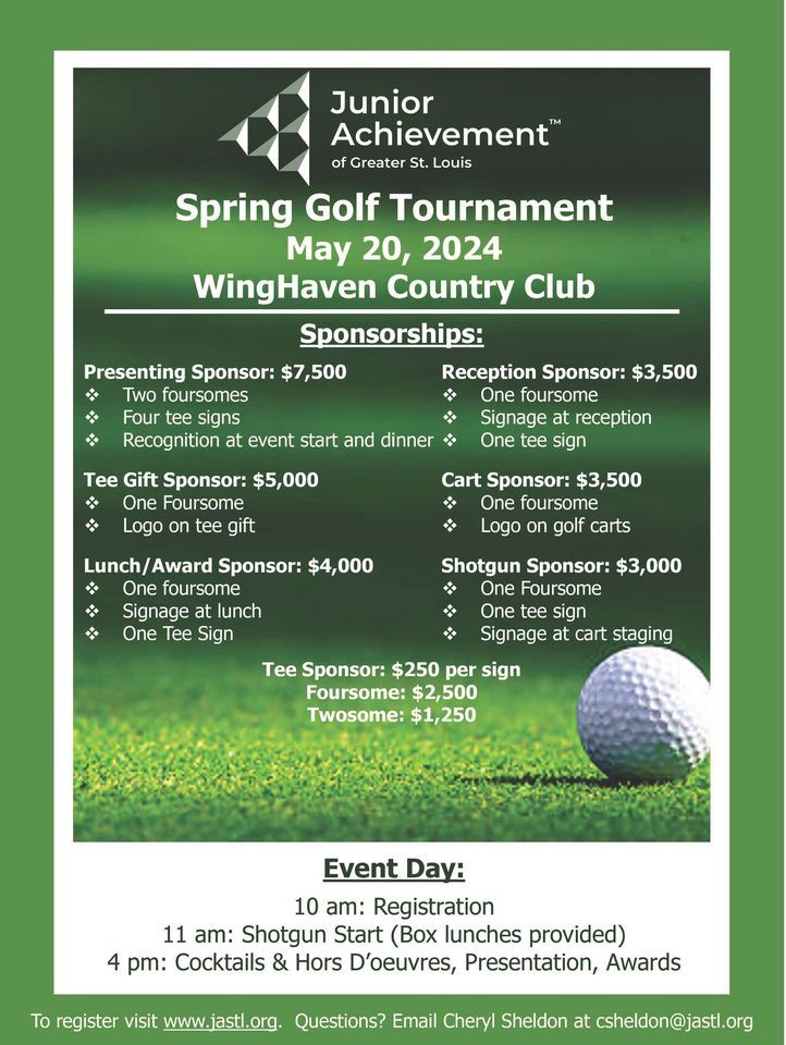 JA Spring Golf Tournament, WingHaven Country Club, Dardenne Prairie ...