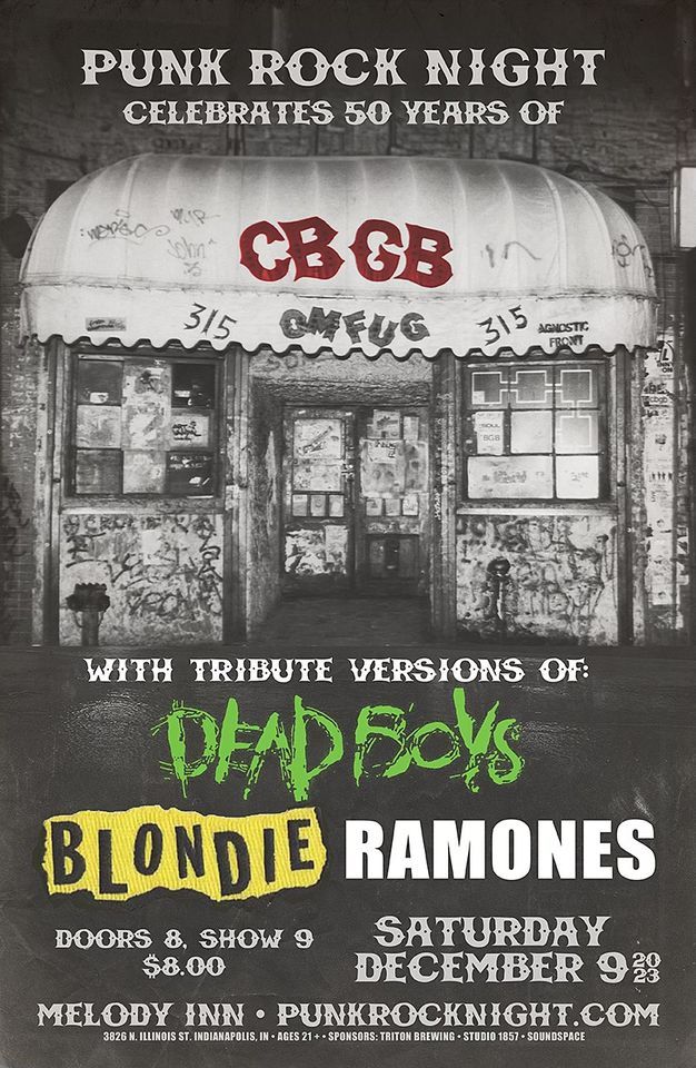 50 Years of CBGB showcase: Ramones, Blondie, Dead Boys, Melody Inn, Clermont, December 9 2023 ...