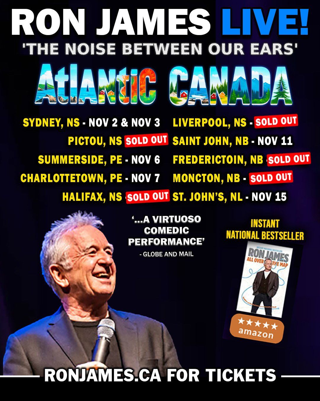 Ron James - Comedian, Jack Singer Concert Hall, Calgary, 22 April 2026 ...