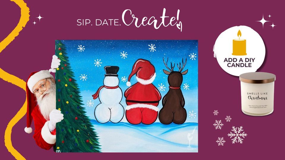 Christmas Cheeks PRE-SKETCHED (Adults Only), Painting with a Twist ...