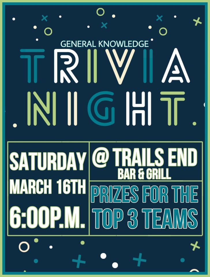 TRIVIA NIGHT @ Trails End Bar & Grill , The Legacy Golf Club Arizona ...