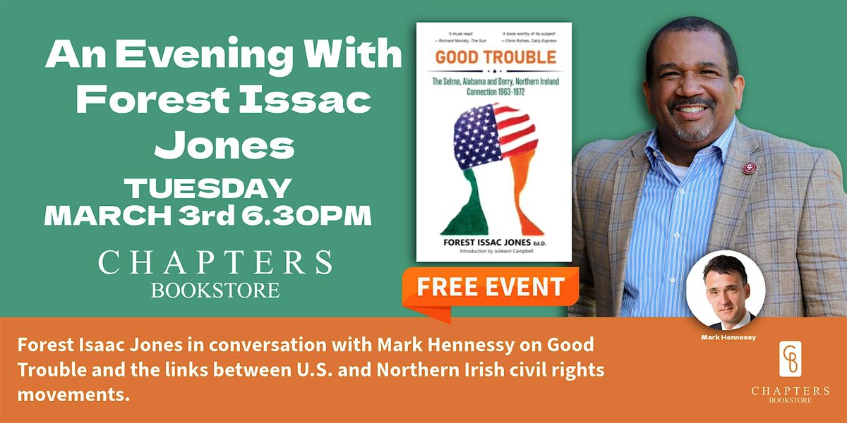 An Evening with Forest Issac Jones, Chapters Bookstore, Dublin 1, 3 ...