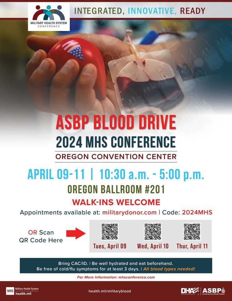 2024 MHS Conference Blood Drive, Oregon Convention Center, Portland, 10 April 2024 | AllEvents.in