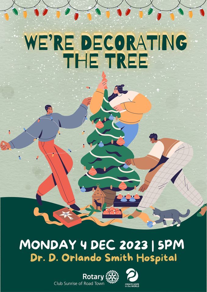 Decorating The Christmas Tree, Peebles Hospital, Road Town, 4 December ...