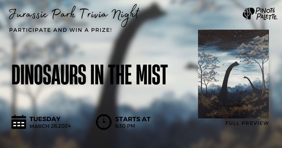 Tuesday Jurassic Park Trivia Night: Dinosaurs in the Mist, 8 Parade St ...