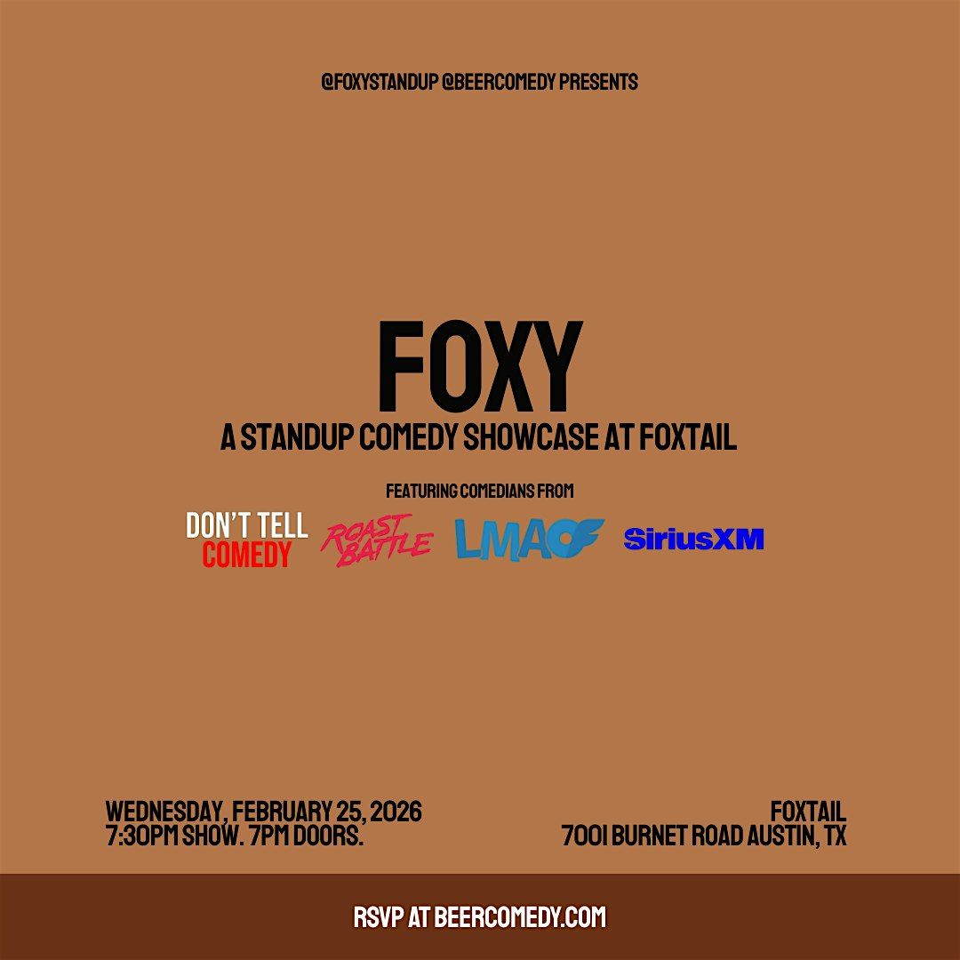FOXY at Foxtail: Stand-Up Comedy at a New Cocktail Lounge, Foxtail ...
