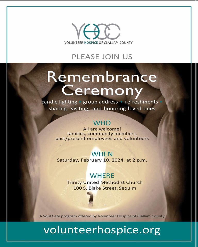 2024 Remembrance Ceremony, Trinity United Methodist Church, Sequim, February 10 2024 | AllEvents.in