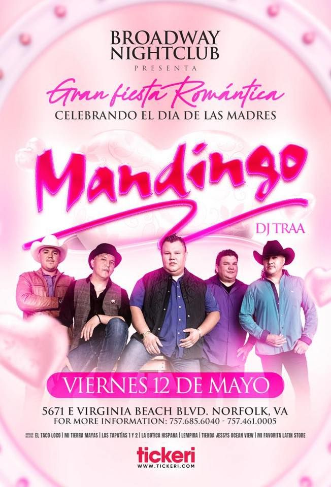 ?? GRUPO MANDINGO EN VIVO ??, Broadway Lounge, Virginia Beach, 12 May ...