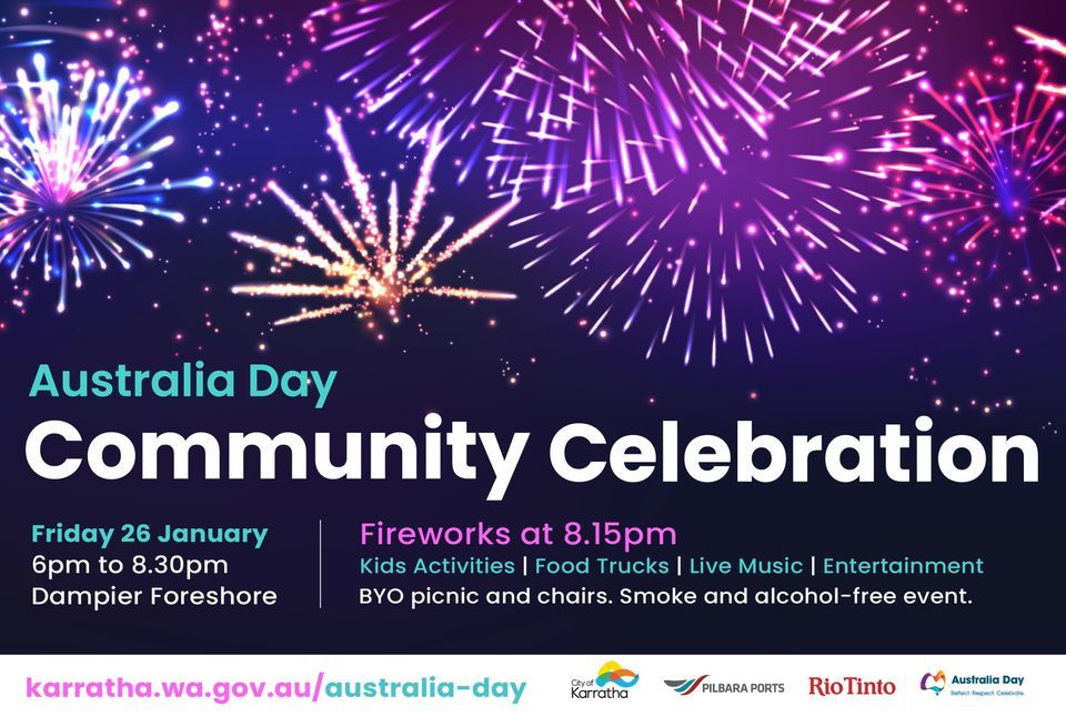 Australia Day Community Celebration, Dampier Foreshore, Karratha, 26 ...