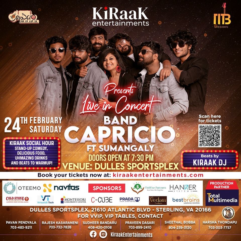 BAND CAPRICIO Featuring SUMANGALY Live in Concert , Dulles SportsPlex ...