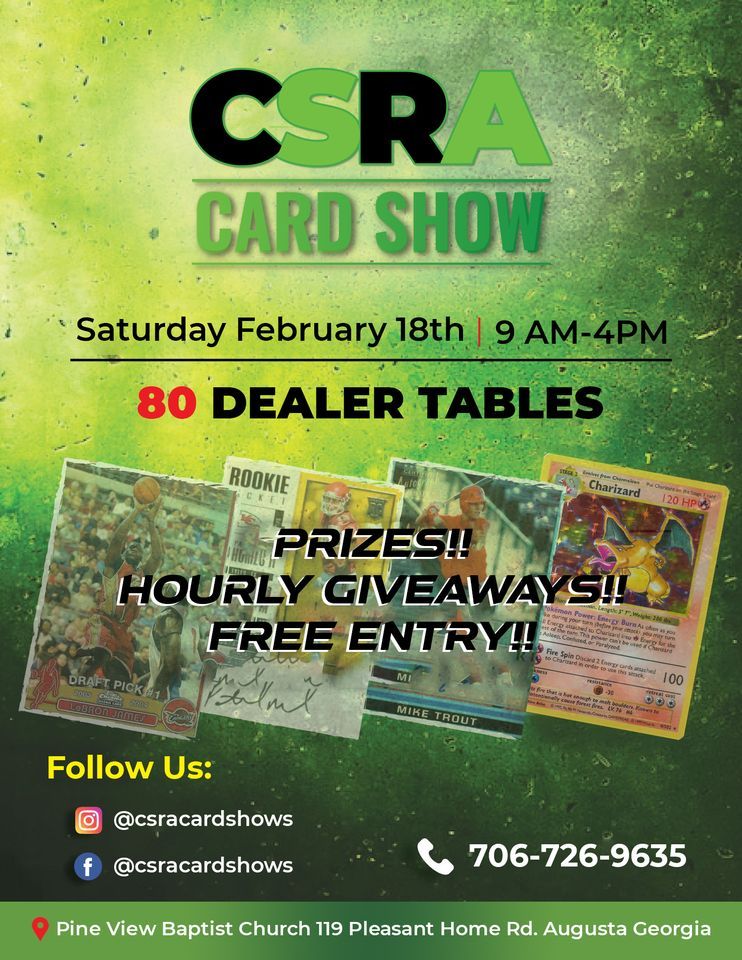 CSRA Card Show, Pine View Baptist Church, Augusta, February 18 2023 ...