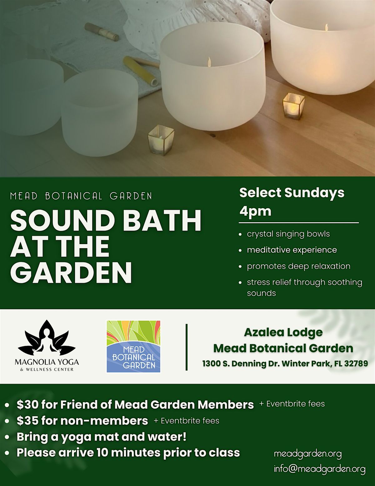 Sound Bath at the Garden, Mead Botanical Garden, Winter Park, 28 June ...