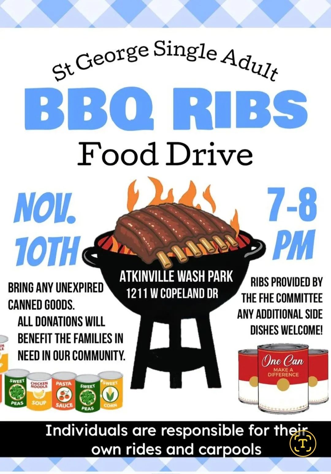 FHE - BBQ Food Drive, Atkinville Wash Park, St George, 10 November 2025 ...