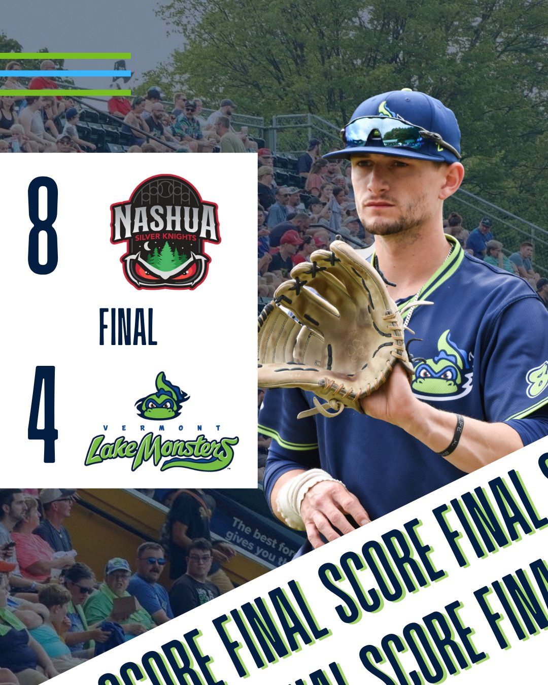 Vermont Lake Monsters vs. Nashua Silver Knights, Centennial Field ...