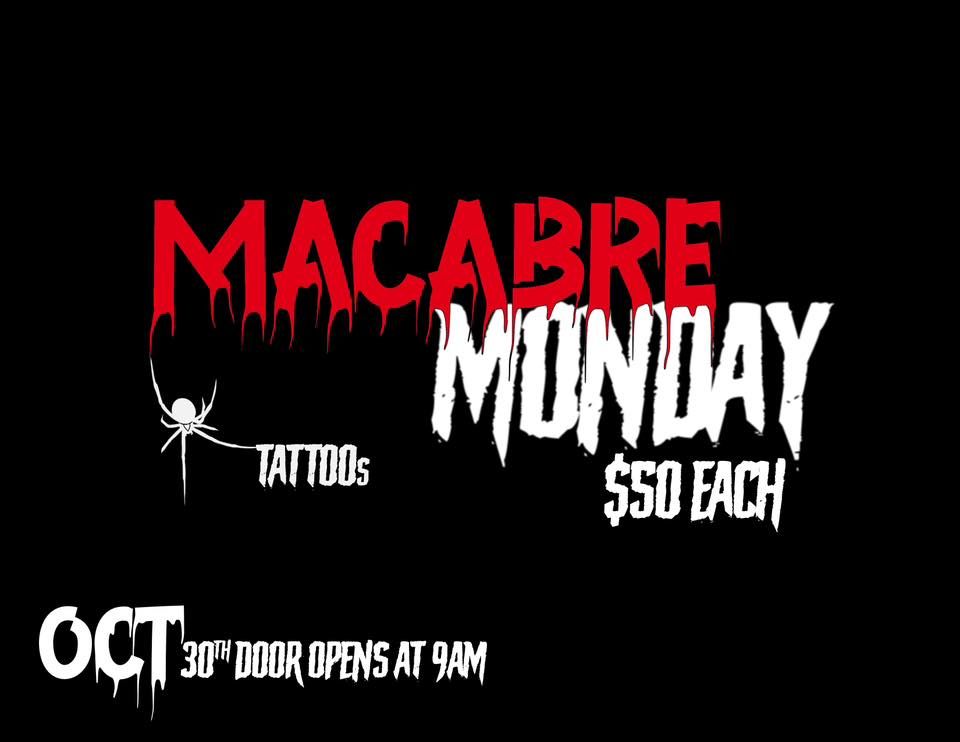 Macabre Monday Tattoos, Southpaw Tattoo Parlor, Grants Pass, 30 October ...