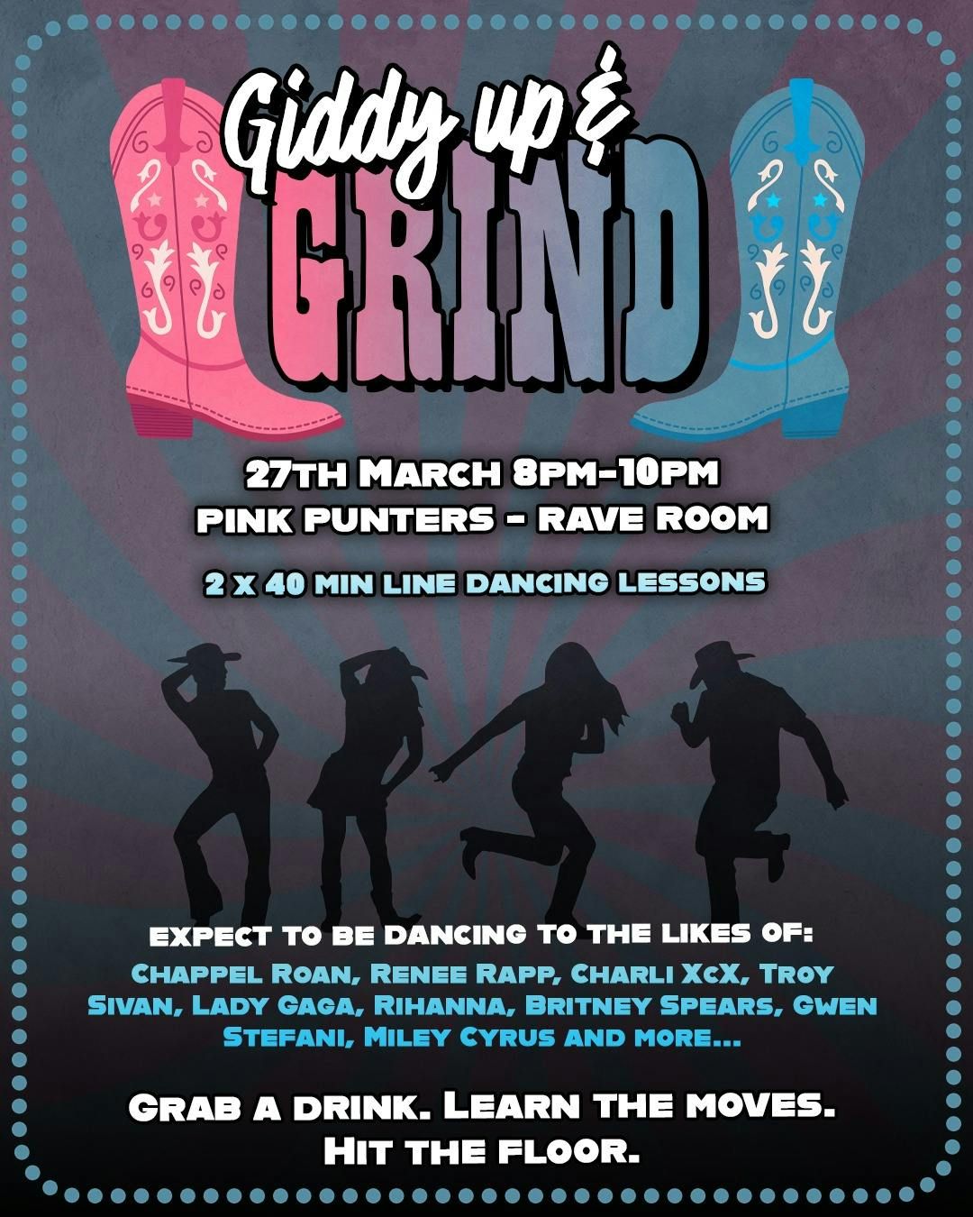 Giddy Up & Grind LGBTQIA+ Line Dance Lessons , Pink Punters, Bletchley ...