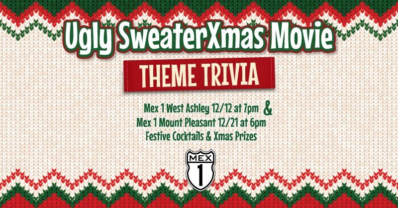 Ugly Sweater Christmas Theme Trivia, Mex 1 Coastal Cantina Mount ...