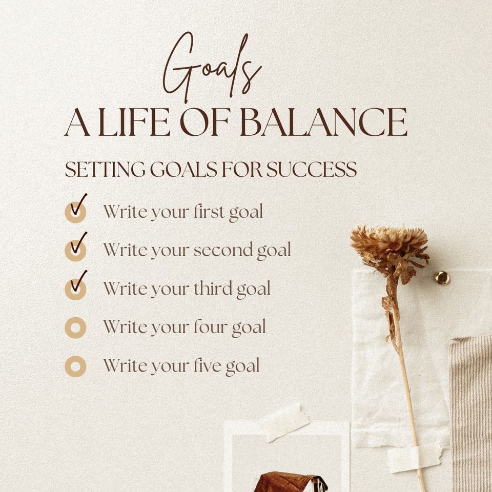 A Life of Balance: Setting Goals for Success, Main Event Grill ...
