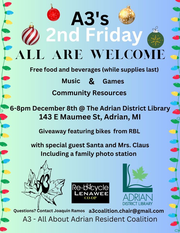 2nd Friday December, Adrian District Library, 8 December 2023 ...