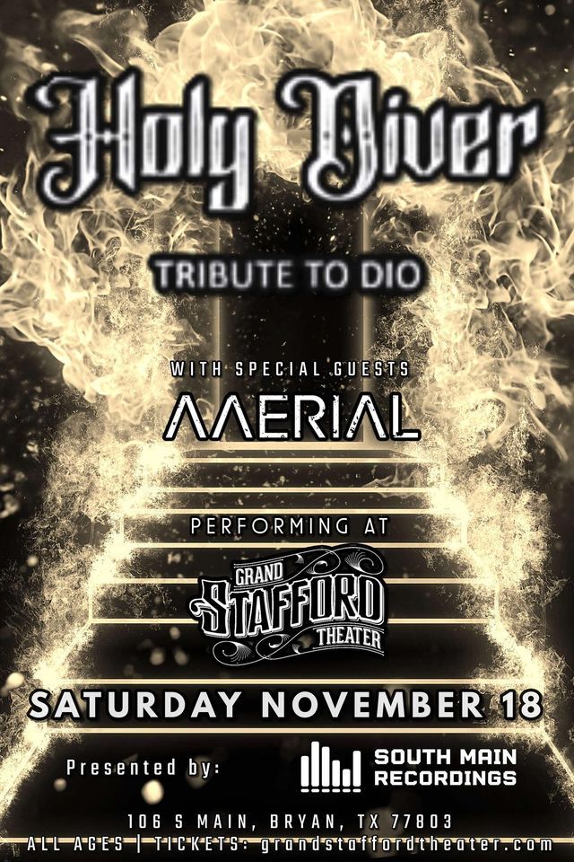 HOLY DIVER (DIO TRIBUTE) W/ AAERIAL, Grand Stafford Theater, Bryan ...