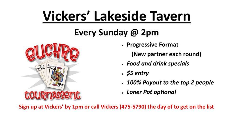 Vickers Euchre Tournament, Vickers' Lakeside Tavern, Vicksburg, 14 ...