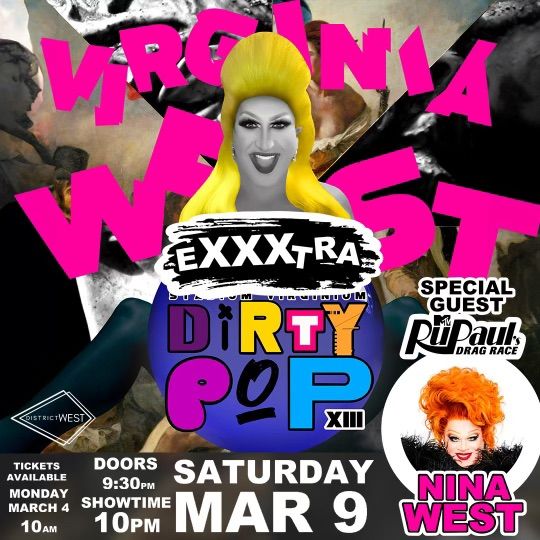 Stadium Virginium: Exxxtra Dirty Pop!, District West, Columbus, 9 March ...