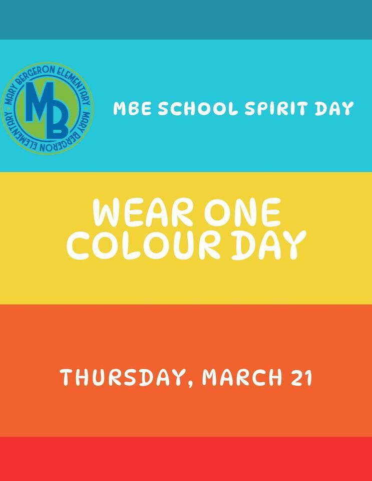 School Spirit Day - Wear One Colour Day, 4535 8 Avenue, Edson, AB ...