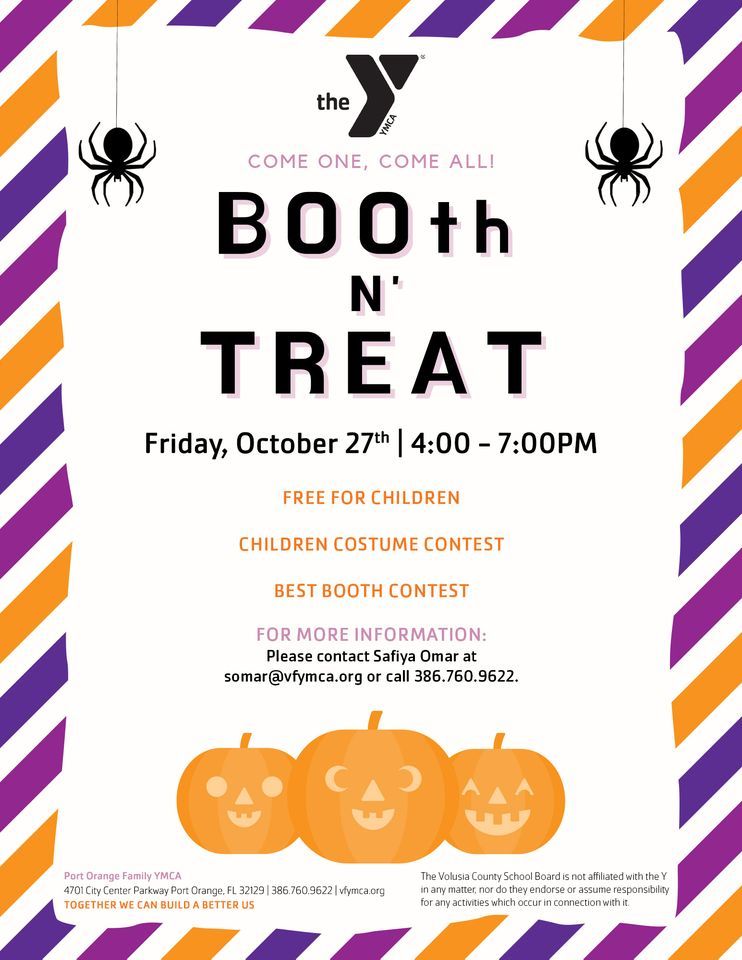 Booth n~ Treat, Port Orange YMCA, 27 October 2023 | AllEvents.in