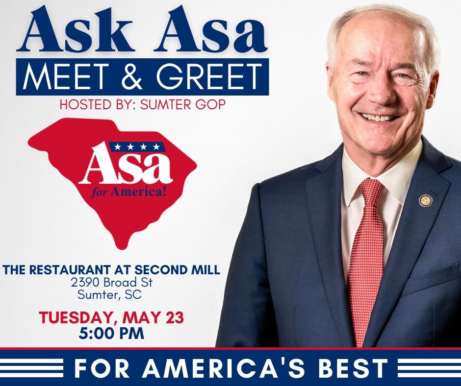 Meet And Greet With Gov Asa Hutchinson The Restaurant At Second Mill
