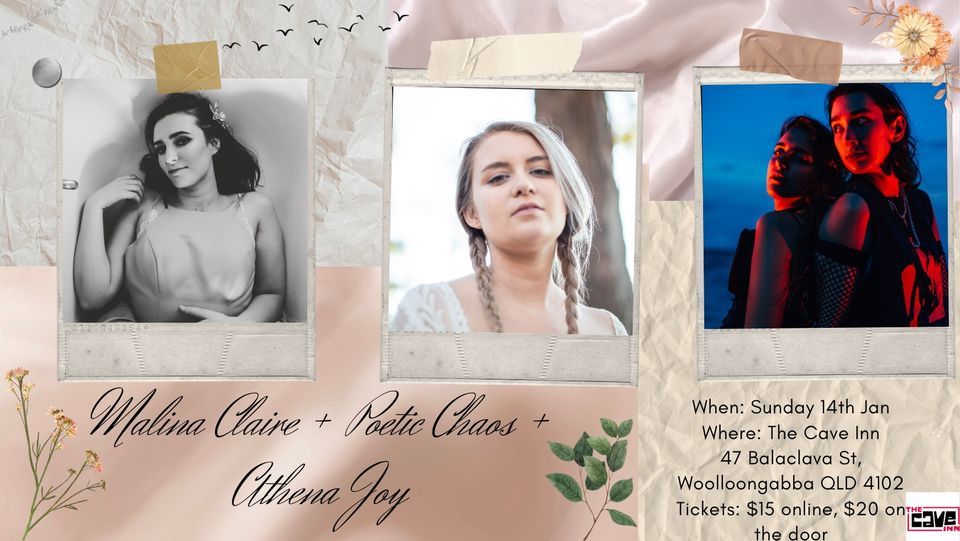 Malina Claire @ The Cave Inn w/ Poetic Chaos + Athena Joy, The Cave Inn ...