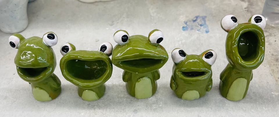 Pinch Pot Frog Sculptures - 3/$25, 3 Generations Art Studio, Sweetwater ...