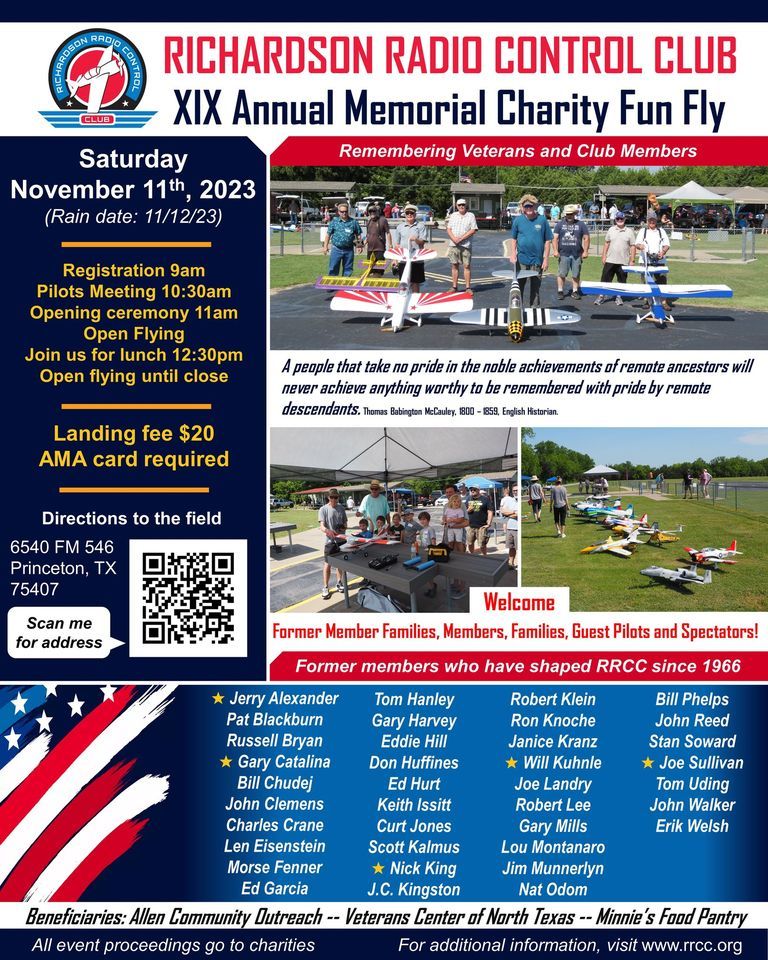 XIX Annual RRCC Memorial Charity Fun Fly, Richardson Radio Control Club ...